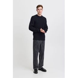 Casual Friday Herren Strickfleece-Pullover "Strickpullover CFKARL cable crew neck knit with neps", blau, Gr. XXXL, Obermaterial: 60% Baumwolle CO.