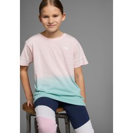 Kangaroos M&auml;dchen T-Shirt "Kangaroos mit trendigem Farbverlauf", rosa, Gr. 128, bedruckt, mehrfarbig, Jersey, Obermaterial: 100% Baumwolle, Shirts,