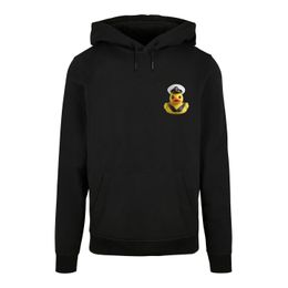 F4NT4STIC Herren Kapuzenpullover "Rubber Duck Captain HOODIE UNISEX", schwarz, Gr. L, Obermaterial: 50% Baumwolle, 50% Polyester, Pullover, Print