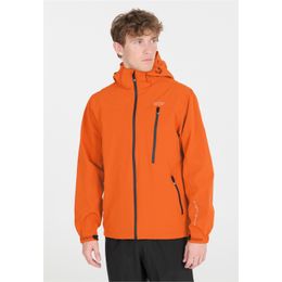 WEATHER REPORT Herren Outdoorjacke "DELTON W-PRO15000", orange, Gr. S, bedruckt, mehrfarbig, 94% Polyester, 6% Elasthan, Jacken, ist atmungsaktiv,