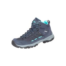 Meindl Damen Wanderschuh "Meindl Nebraska Lady Mid GORE-TEX", Gr. 38, blau, Nubukleder, Schuhe, GORE-TEX &ndash; Winddicht, wasserdicht und atmungsaktiv