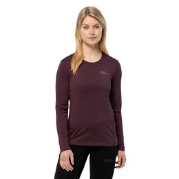 Jack Wolfskin Damen Rundhalspullover "SKY THERMAL L/S W"amaranth, Gr. S, Obermaterial: 100% Polyester, Pullover
