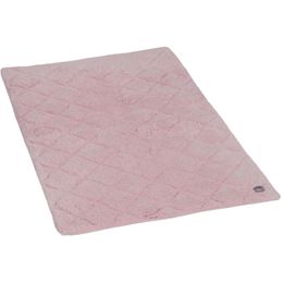Badematte Tom Tailor HOME, H:20mm, rosa, Baumwolle, Badematten, "Cotton Diamond", Uni Farben, Pastell Farben, Rauten, reine Baumwolle, weich &