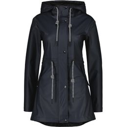 alife and kickin ALIFE & KICKIN Damen Regenjacke "Damen EloiseAK A", blau, Gr. M, 100% Polyurethan, Jacken