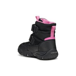 Geox M&auml;dchen Winterboots "B BALTIC GIRL B ABX", Gr. 22schwarz, fuchsia, Synthetik, Textil, Schuhe, Klettstiefel, Snowboots mit Warmfutter,