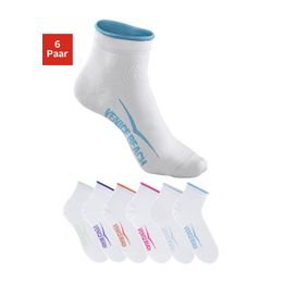 Venice Beach Damen Kurzsocken "Sport & Lifestyle Sneaker Socken Damen", Gr. 39, wei&szlig;, Baumwolle, Elasthan, Polyamid, unifarben, Socken, mit