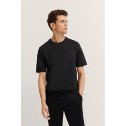 Bugatti Herren T-Shirt "Basic Essential", schwarz, Gr. S, unifarben, 100% Baumwolle, Shirts, aus reiner Baumwolle