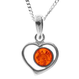 OSTSEE-SCHMUCK Damen Kette mit Anh&auml;nger "OSTSEE-SCHMUCK Kette mit Anh&auml;nger Herz Kette mit Anh&auml;nger Herz", 45cm, Silber 925 (Sterlingsilber), L: 40,