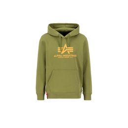 Herren Hoodie "Basic Hoodie BL", grün, Gr. XL, Alpha Industries, Obermaterial: 80% Baumwolle, 20% Polyester, Sweatshirts