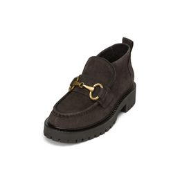 Marc O'Polo MARC O'POLO Damen Loafer "aus Veloursleder", Gr. 40, grau, Obermaterial: 100% Leder (Rind), unifarben, Schuhe