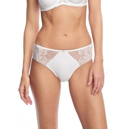 SuSa Damen Slip "Slip Porto", Gr. 46, wei&szlig;, Spitze, Obermaterial: 76% Polyamid PA. 13% Elasthan EL. 11% Baumwolle CO., Unterhosen