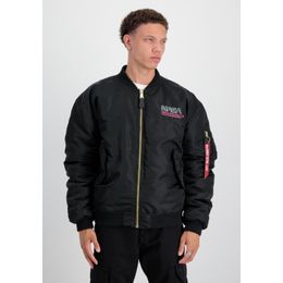 Herren Bomberjacke "MA-1 NASA Skylab", rot, Gr. XS, Alpha Industries, Obermaterial: 100% Nylon; Futter: 100% Nylon; F&uuml;llung: 100% Polyester, Jacken