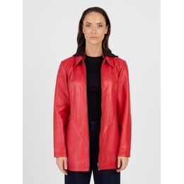 JCC Damen Lederjacke "3102220", grau, Gr. 38, Oberstoff: 100% Leder. Innenfutter: 100% Polyester. &Auml;rmelfutter: 100% Polyester. Kapuze: 100%