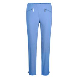 GOLDNER Damen 7/8-Hose "Stretchhose LOUISA, dehnbar & mit Taschen", blau, Gr. 48, Obermaterial: 67% Baumwolle CO. 28% Polyamid PA. 5% Elasthan EL.,