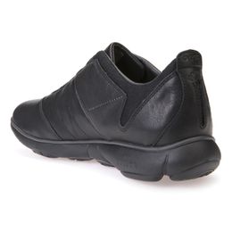 Geox Damen Slipper, Gr. 39, schwarz, Leder, Schuhe, Schn&uuml;rschuh, Freizeitschuh mit Textilfutter