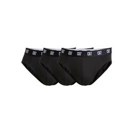 CR7 Herren Slip "Slip CR7 Basic, Slip, 3-pack 3er Pack", Gr. XL, schwarz, Obermaterial: 95% Baumwolle CO. 5% Elasthan EL., Unterhosen
