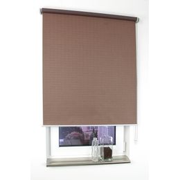 Seitenzugrollo Liedeco, B:82cm H:175cm, braun, Polyester, Rollos, "Struktur", Uni, im Festma&szlig;