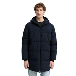 Herren Steppjacke, blau, Gr. S, Tom Tailor Denim, Strukturmuster, unifarben, Web, Obermaterial: 100% Polyester. Futter: 100% Polyester, Jacken, mit