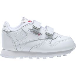 Reebok CLASSIC M&auml;dchen Sneaker "CLASSIC LEATHER SHOES", Gr. 21, wei&szlig;, Leder, Synthetik, Schuhe, mit Klettverschluss