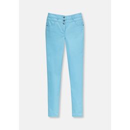 Madeleine Mode MADELEINE Damen Regular-fit-Jeans "Jeans Highwaist-Jeans aus Power-Stretch"puder, Gr. 38, Obermaterial: 72% Baumwolle CO. 26% Polyester PES. 2%