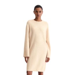 Marc O'Polo MARC O'POLO Damen Strickkleid "aus weichem Schurwolle-Mix", beige, Gr. 46, unifarben, Obermaterial: 49% Schurwolle, 25% Alpaka, 24% Polyamid, 2%