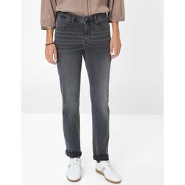 Brax Damen 5-Pocket-Jeans "Style CAROLA", grau, Gr. 46, Denim/Jeans, 96% Baumwolle, 4% Elasthan, Jeans
