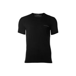 Emporio Armani Herren T-Shirt "T-Shirt Pure Cotton 2er Pack", schwarz, Gr. M, Obermaterial: 100% Baumwolle CO., Shirts