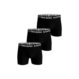 Bj&ouml;rn Borg BJ&Ouml;RN BORG Herren Boxershorts "Boxershort Cotton Stretch Boxer Trunks 3P 3er Pack", Gr. M, schwarz, Obermaterial: 95% Baumwolle CO. 5% Elasthan EL.,