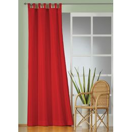 Gardine WIRTH, B:135cm H:145cm, rot, Polyester, Wohnzimmer, Gardinen, "Daria"