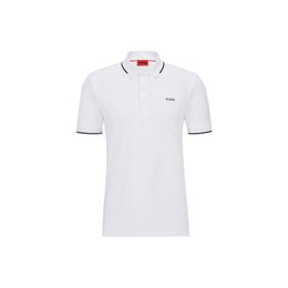 Hugo Herren Poloshirt "Poloshirt Dinoso", weiß, Gr. L, Obermaterial: 93% Baumwolle CO. 7% Elasthan EL., Shirts