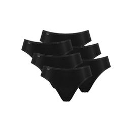 Sloggi Damen Slip "Slip 6er Pack", Gr. 38, schwarz, Obermaterial: 88% Polyamid PA. 12% Elasthan EL., Unterhosen