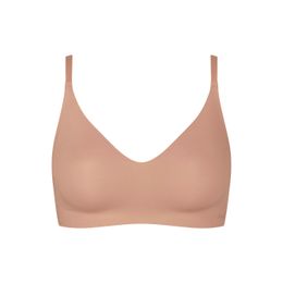 Sloggi Damen Bralette "ZERO Microfibre 2.0", Gr. S, braun, Obermaterial: 76% Polyamid, 24% Elasthan, BHs, nahtlos, herausnehmbare Einlagen, mittlerer