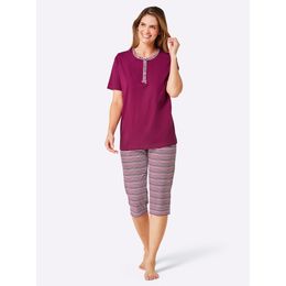 w&auml;schepur W&Auml;SCHEPUR Damen Capri-Pyjama, Gr. 36, lila, 100% Baumwolle, Homewear-Sets