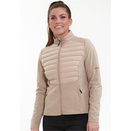 Endurance Damen Laufjacke "Beistyla", beige, Gr. 42, kariert, unifarben, 100% Nylon, Jacken, mit wasserdichter Funktion