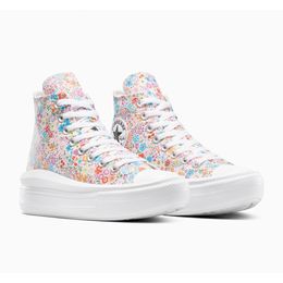 Converse Damen Sneaker "CHUCK TAYLOR ALL STAR MOVE PLATFORM MINI FLOWERS", Gr. 37, weiß, Textil, Schuhe