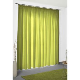 Vorhang WIRTH, B:65cm H:125cm, gr&uuml;n, Jacquard, Baumwolle, Polyester, Wohnzimmer, Gardinen, "Newbury"