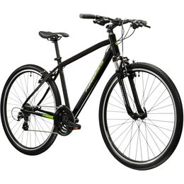 KROSS Crossrad "Evado 2.0", 48cm, 28 Zoll (71,12cm) hinten: 28 Zoll (71,12cm), schwarz, Fahrr&auml;der