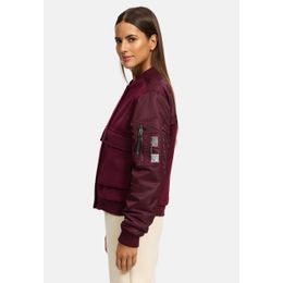 Navahoo Damen Bomberjacke "Willstehaben 14", rot, Gr. XXL, Obermaterial 1: 90% Polyacryl, 8% Viskose, 2% Elasthan; Obermaterial 2: 100% Nylon;