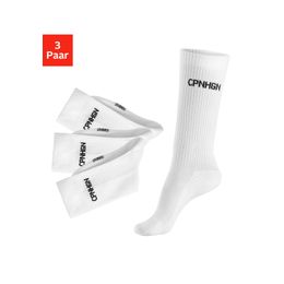Damen Tennissocken, Copenhagen Studios, Gr. 43, wei&szlig;, Obermaterial: 72% Baumwolle, 25% Polyamid, 3% Elasthan, unifarben, Socken, mit Halbfu&szlig;frottee