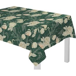 Tischdecke Adam, B:190cm L:130cm, gr&uuml;n, Bio-Baumwolle, Tischdecken, "Eden", aus 100% Bio-Baumwolle