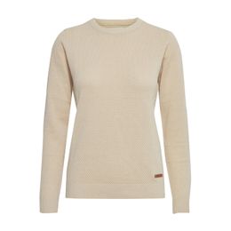 oxmo Damen Strickfleece-Pullover "Strickpullover OXSarah", grau, Gr. L, Obermaterial: 100% Baumwolle CO., Pullover