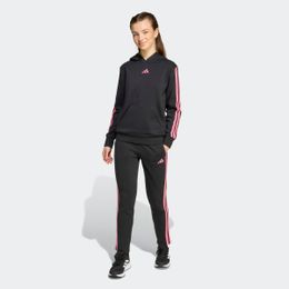 Mädchen Sporthose "JG 3S FT PT 280", schwarz, Gr. 164, adidas Sportswear, Obermaterial: 55% Baumwolle, 36% Polyester, 9% Viskose, Hosen