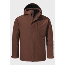 Sch&ouml;ffel SCH&Ouml;FFEL Herren Doppeljacke "Hiking 3in1 Jacket Style Tamina MNS", braun, Gr. 54, Aussenjacke Oberstoff: Aussenseite: 100% Polyester; (Membran: