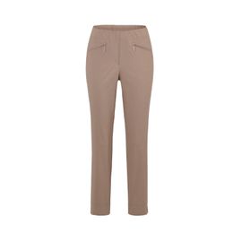 GOLDNER Damen 7/8-Hose "Kurzgr&ouml;&szlig;e Stretchhose LOUISA, dehnbar & mit Taschen", beige, Gr. 26, Obermaterial: 67% Baumwolle CO. 28% Polyamid PA. 5%