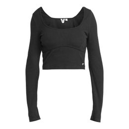 Roxy Damen Shirttop "Pretty Please", grau, Gr. XS, 58% Baumwolle, 39% Polyester, 3% Elasthan, Tops
