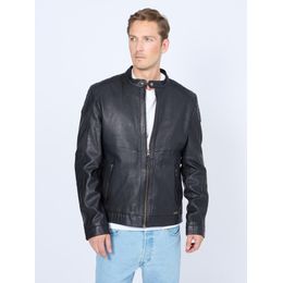 Mustang Herren Lederjacke "Max", schwarz, Gr. L, Obermaterial: 100% Lammleder; Innenfutter: 100% Baumwolle; &Auml;rmelfutter: 100% Polyester, Jacken