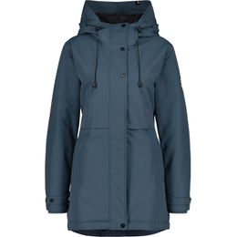 alife and kickin ALIFE & KICKIN Damen Winterjacke "Damen MarlyAK A", blau, Gr. L, 100% Polyester, Jacken, Leicht taillierte Jacke mit &Auml;rmelb&uuml;ndchen und Kapuze