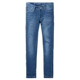 STACCATO M&auml;dchen Slim-fit-Jeans "LISA", blau, Basic, Gr. 176, Crinkleoptik, Oberstoff: 70% Baumwolle, 28% Polyester, 2% Elasthan., Jeans, Slim Fit