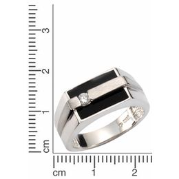 Firetti Herren Fingerring "Schmuck Geschenk Silber 925 Silberring Ringkopf eckig", 19, Silber 925 (Sterlingsilber), 4mm, wei&szlig;, Silber 925