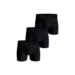 Bj&ouml;rn Borg BJ&Ouml;RN BORG Herren Boxershorts "Boxershort Cotton Stretch Boxer Trunks 3P 3er Pack", Gr. M, schwarz, Obermaterial: 95% Baumwolle CO. 5% Elasthan EL.,